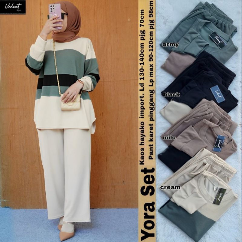 Jual ONE SET SETELAN WANITA DEWASA KAOS HAYAKO IMPORT LD 130-140 JUMBO YORA SET ONE SET MOTIF ...