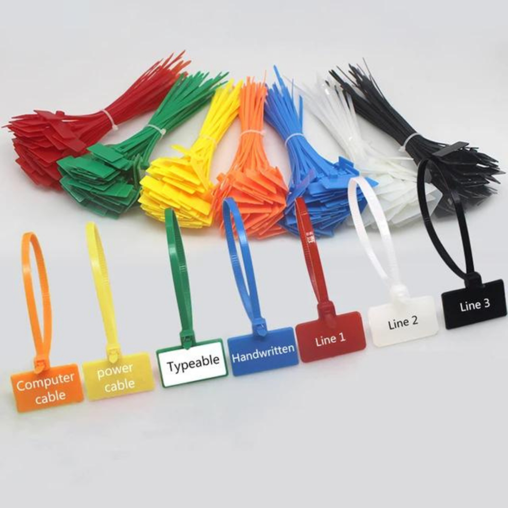 Jual kabel TIES TIS pengikat with MARKER name tag label 100MM x 2.5MM ...