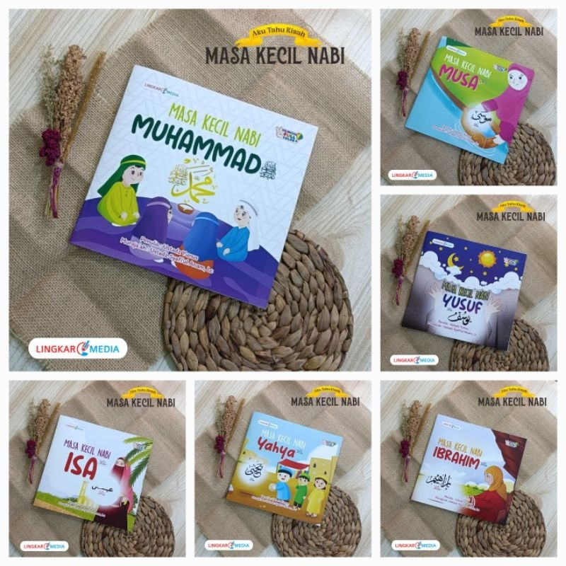 Jual Buku Kisah Masa Kecil Para Nabi - (1 Set Isi 6 Buku) Lingkar Media Original Nabi Ibrahim ...