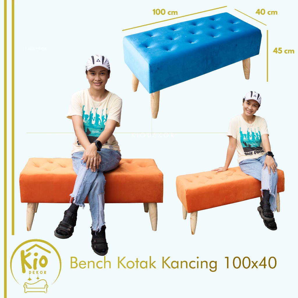 Jual Bench Kotak 100x40x45cm - Sofa Minimalis - Stool Panjang - Kursi ...