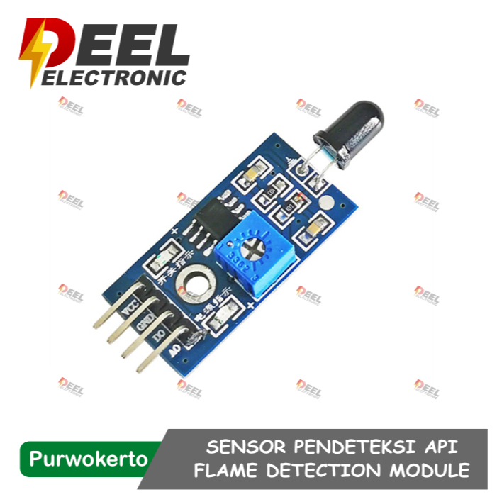 Jual SENSOR PENDETEKSI API INFRARED FLAME DETECTION MODULE FOR ARDUINO | Shopee Indonesia
