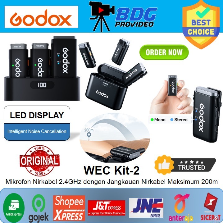 Jual godox WEC Kit-2 Microphone Wireless / Godox Microphone Wireless ...