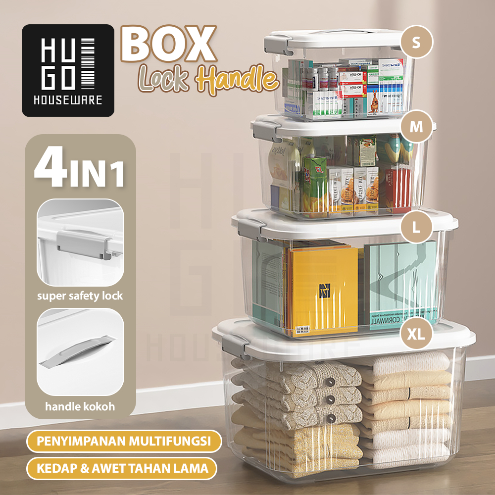 Jual HUGO Container Box Set 4 Pcs Storage Box Organizer Tempat ...