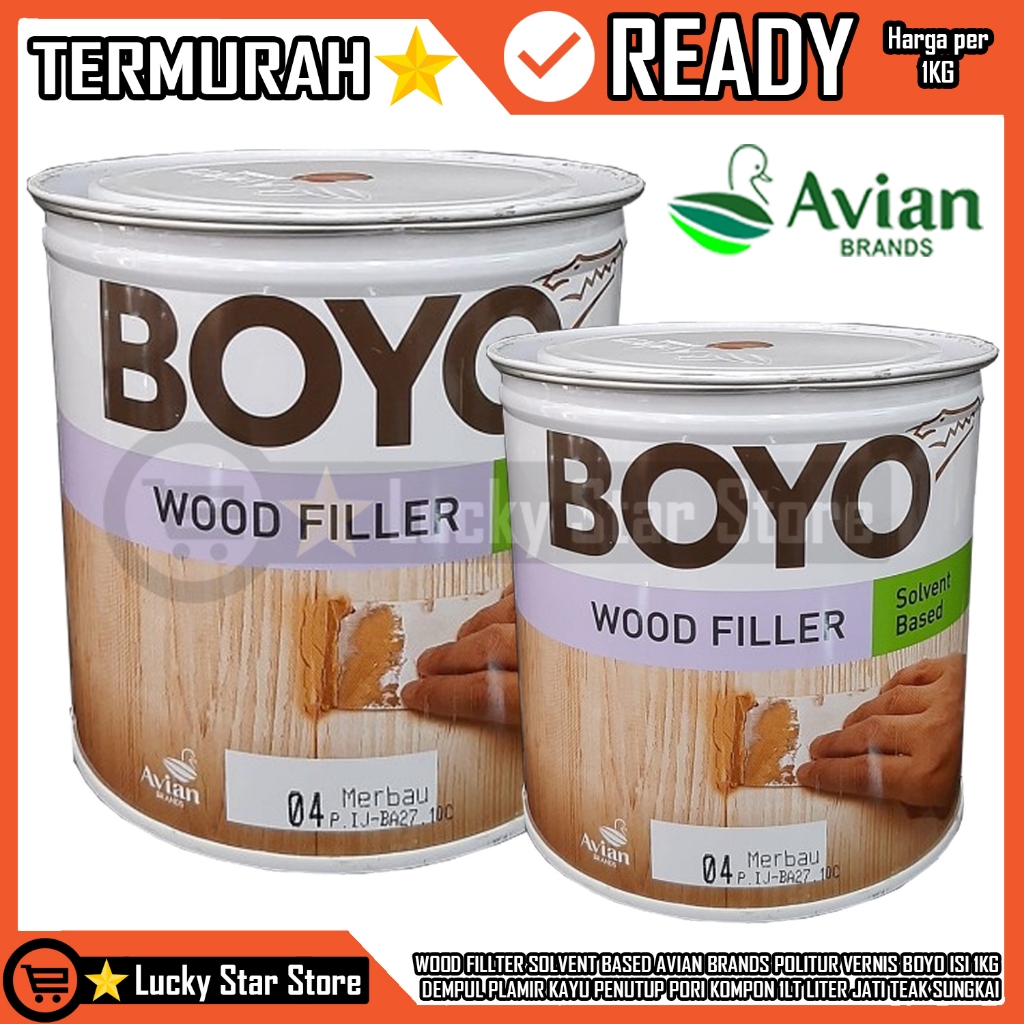 Jual WOOD FILLTER SOLVENT BASED AVIAN BRANDS POLITUR VERNIS BOYO ISI ...