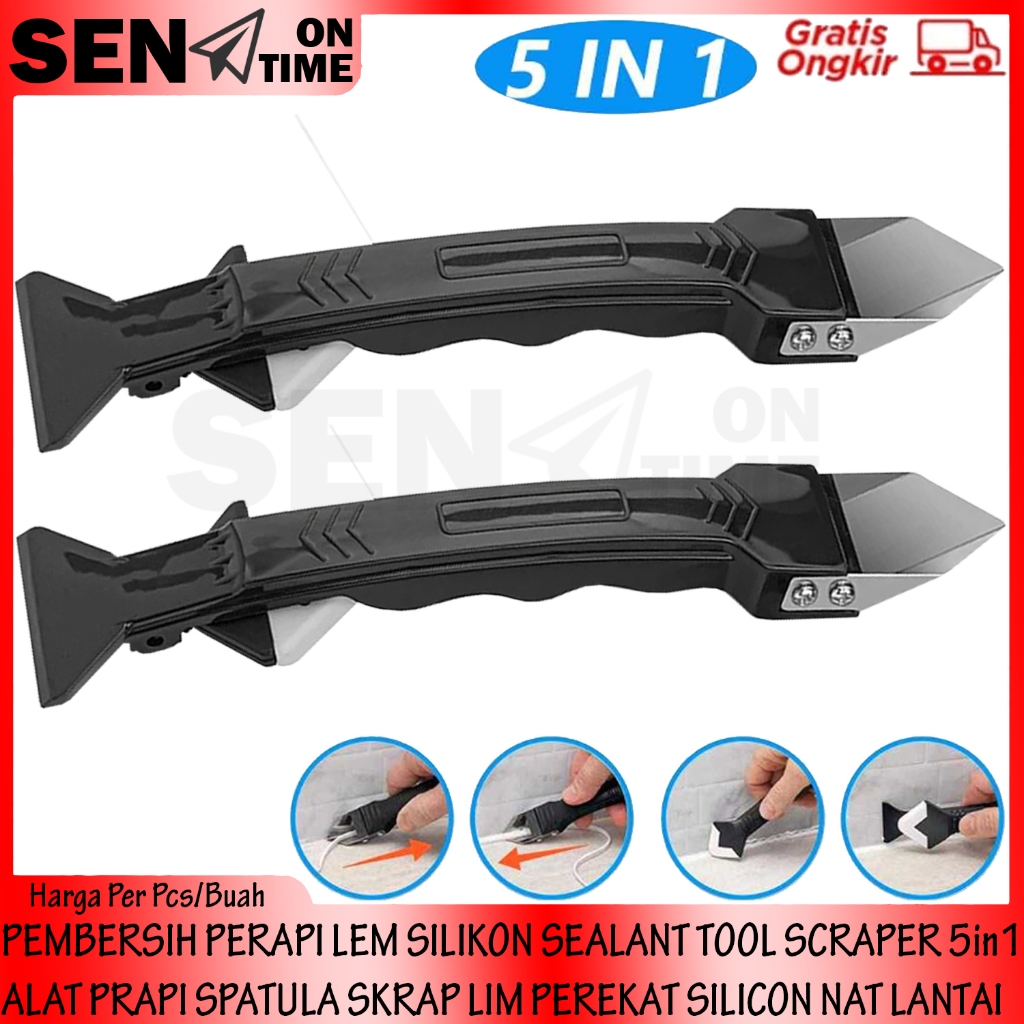 Jual scraper 5IN1 alat pembersih spatula skrap perapi lem silikon ...
