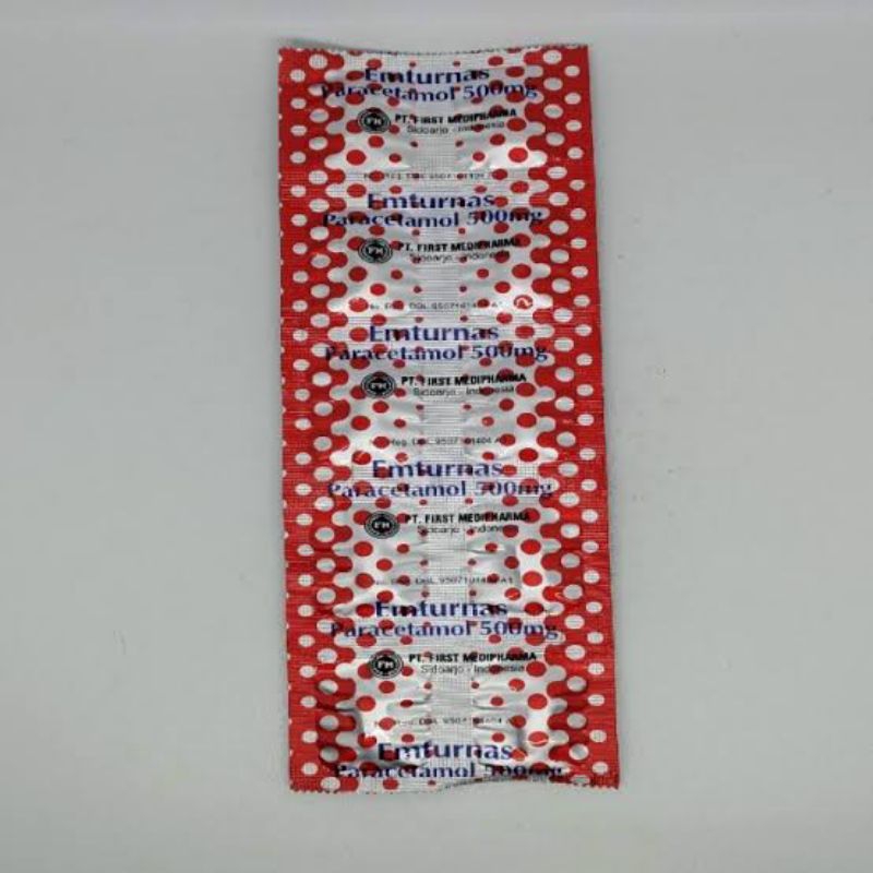 Jual Emturnas Paracetamol 500 mg 1 strip | Shopee Indonesia