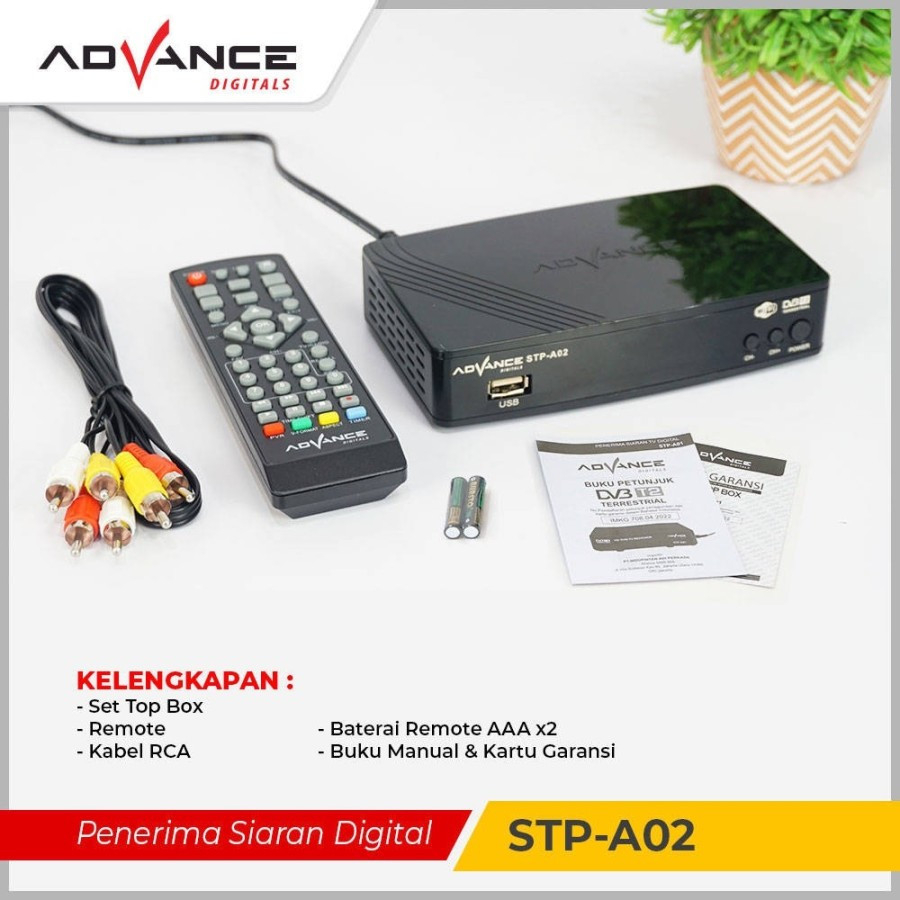 Jual Advance STP-A02 Set Top Box Full HD TV Digital STB DVB T2 | Shopee ...