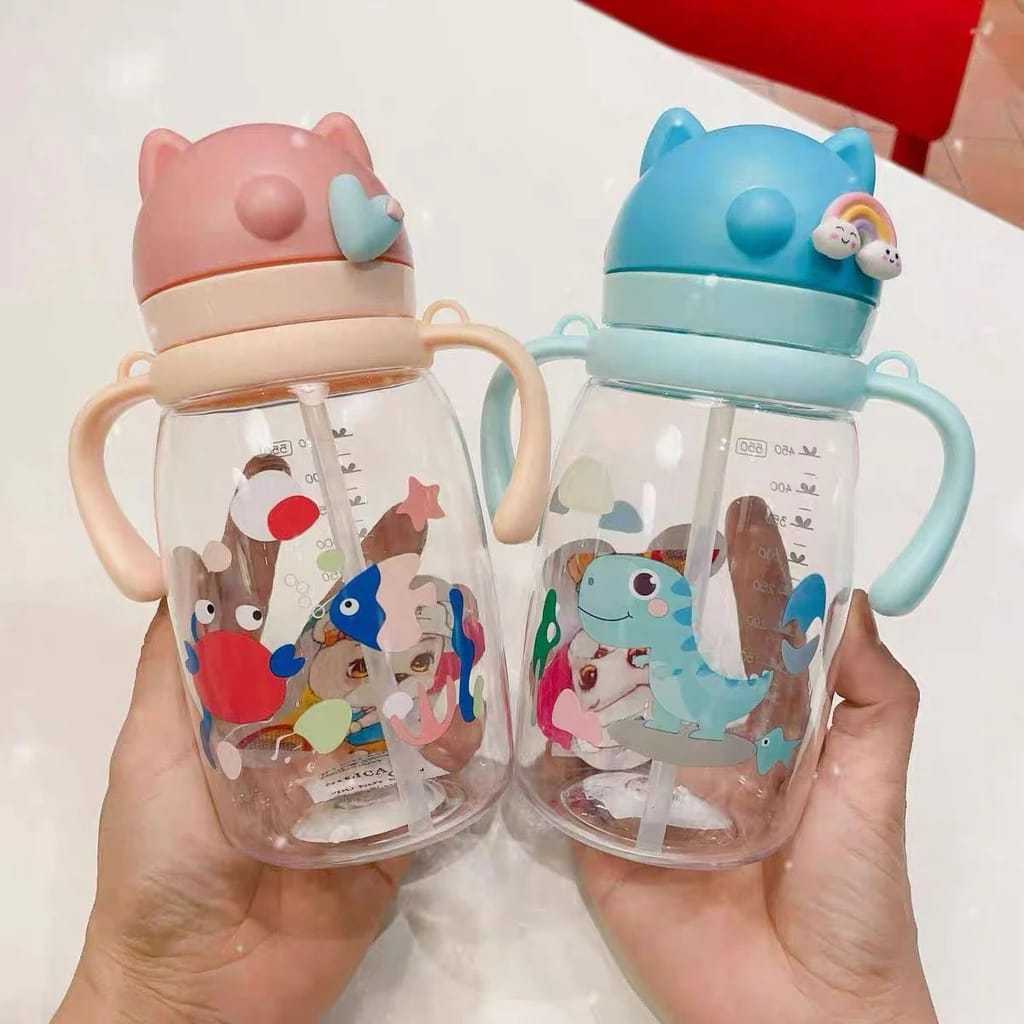 Jual BOTOL MINUM BAYI 370 ML BOTOL MINUM ANAK LUCU MAHKOTA ADA GAGANG ...