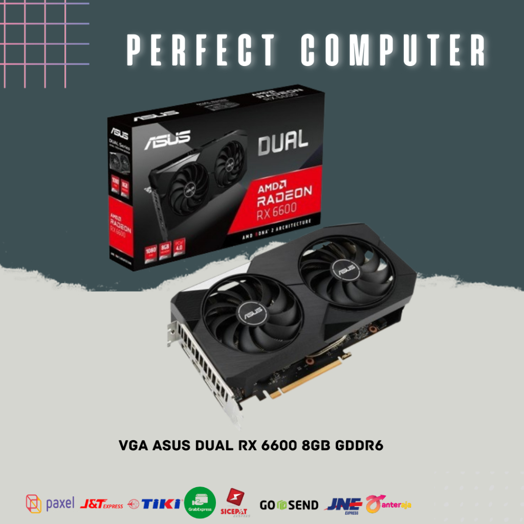 Jual VGA ASUS DUAL RX 6600 8Gb GDDR6 | Shopee Indonesia