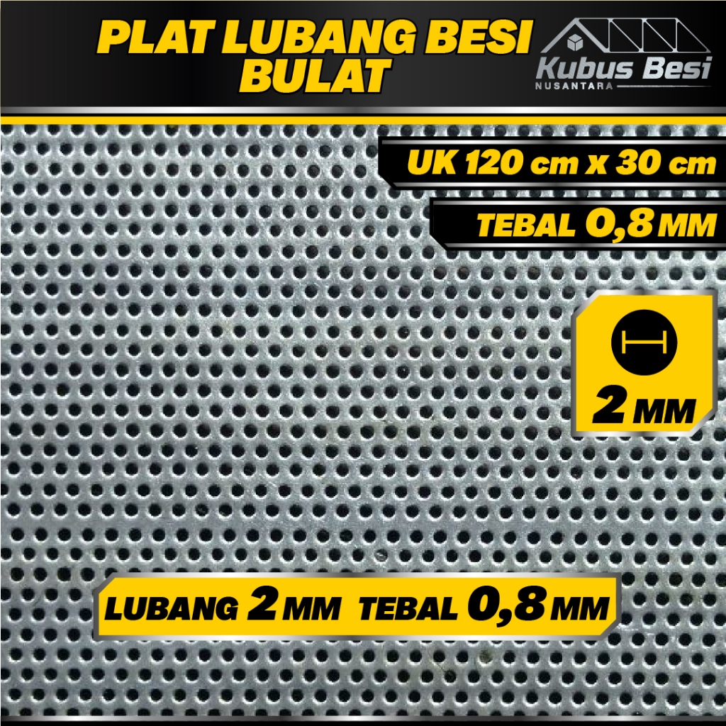 Jual 120x30, 40x80 cm - Plat Lubang Bulat 2 mm - Tebal 0,8 mm. Sarangan ...