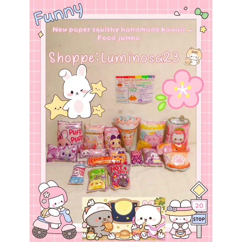 Jual New paper squishy handmade kawaii food jumbo | Shopee Indonesia