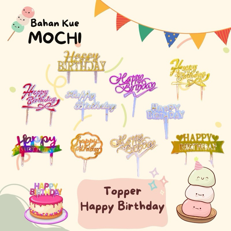 Jual Topper Happy Birthday / Topper Ulang Tahun 5cm | Shopee Indonesia