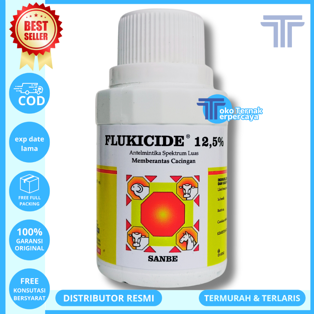 Jual FLUKICIDE ORAL 100 ML - Flukicid Obat Cacing Minum Hewan Sapi ...