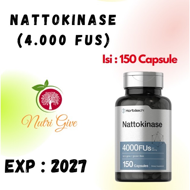 Jual Horbaach Nattokinase 4000FU 150 Cap Pengencer Darah Horbach ...