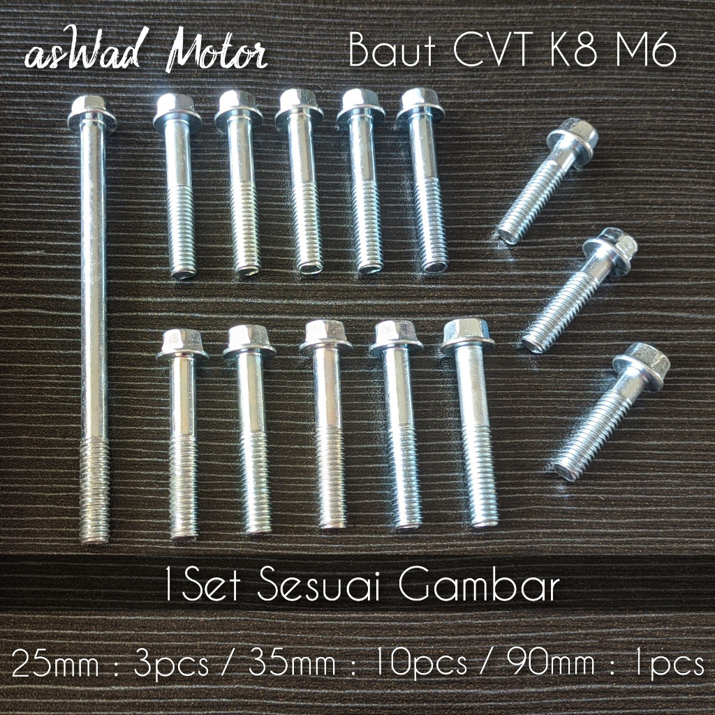 Jual (1SET) BAUT BLOK CVT HONDA BEAT CARBU KARBURATOR KUNCI T8 / BAUT ...
