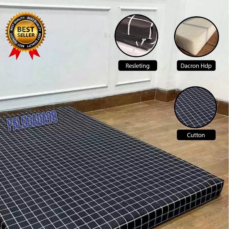 Jual KASUR LANTAI LIPAT DAKRON PREMIUM PADAT KASUR SINGLE JUMBO AWET ...