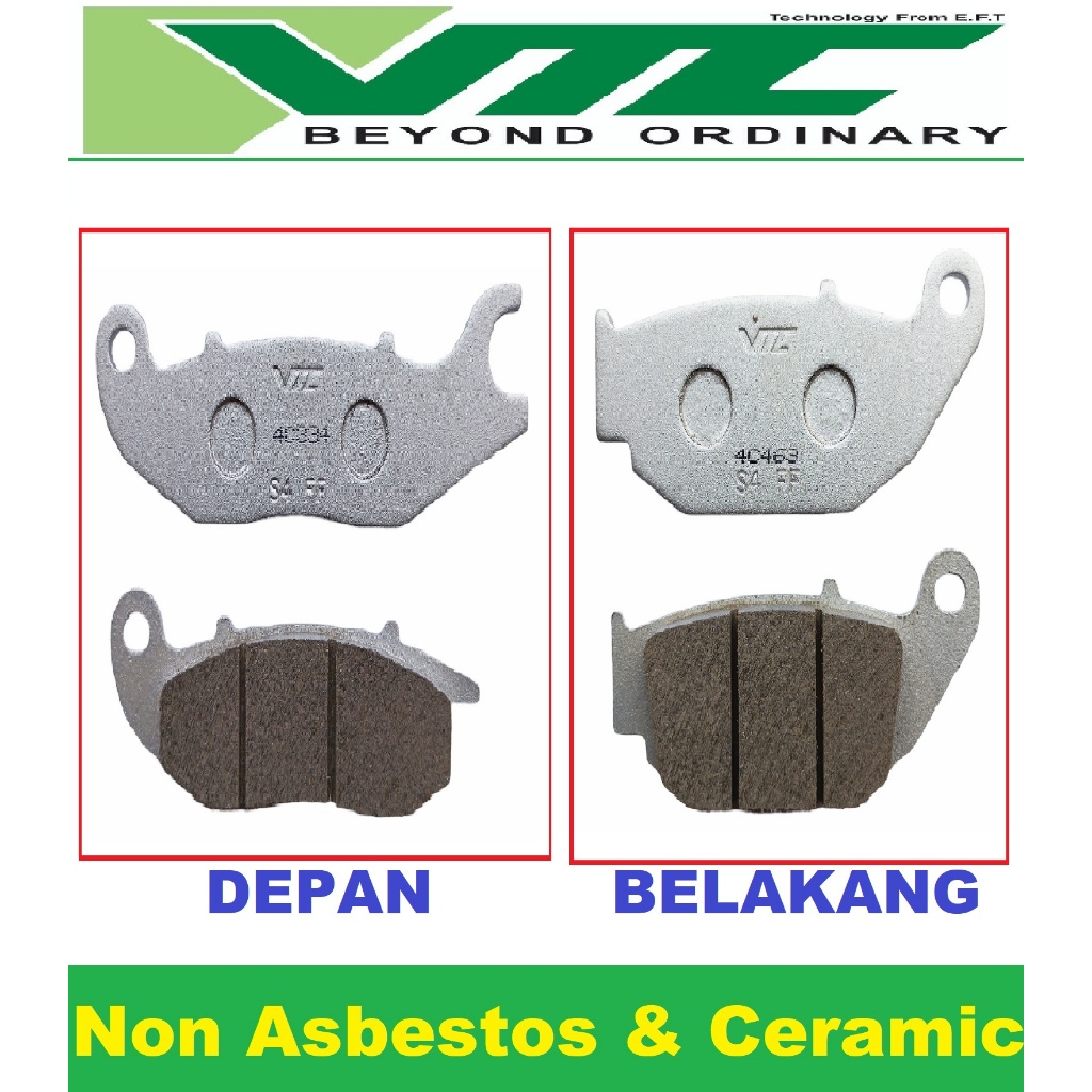 Jual VTC Kampas rem motor CRF 150L depan belakang Ceramic Non Asbestos ...