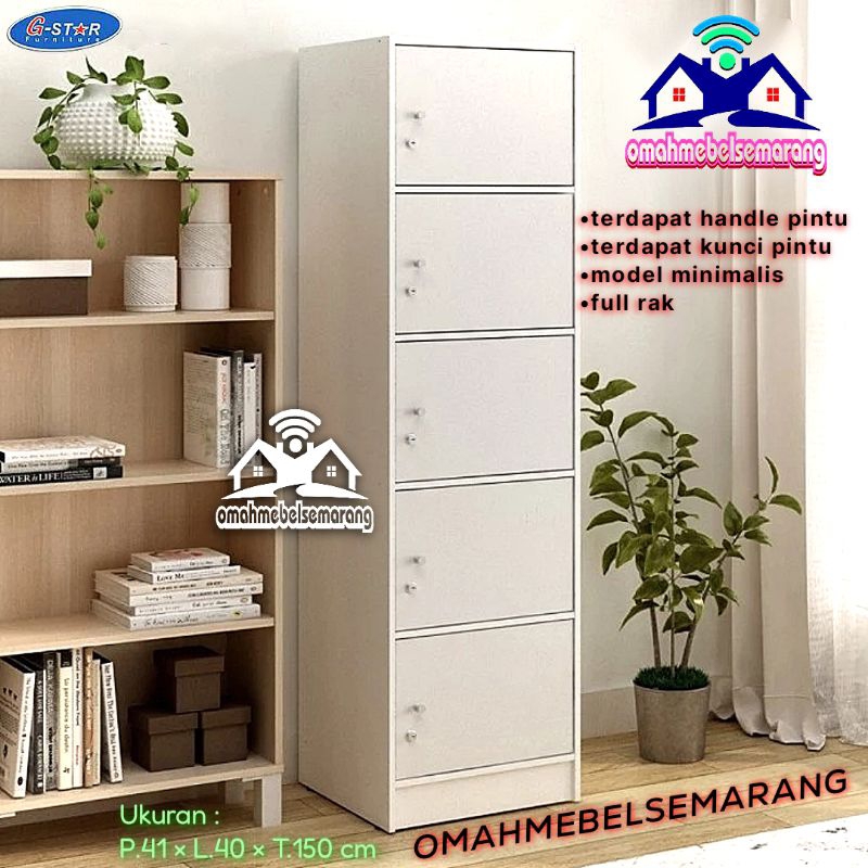 Jual Lemari locker 5 laci GSTAR RSG KARIN 5S rak serba guna minimalis ...