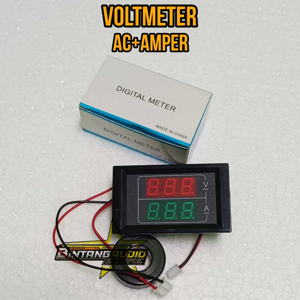 Jual VOLTMETER AC + AMPER / Volt AC 50-500V + Ampermeter 0-120A 2in1 ...