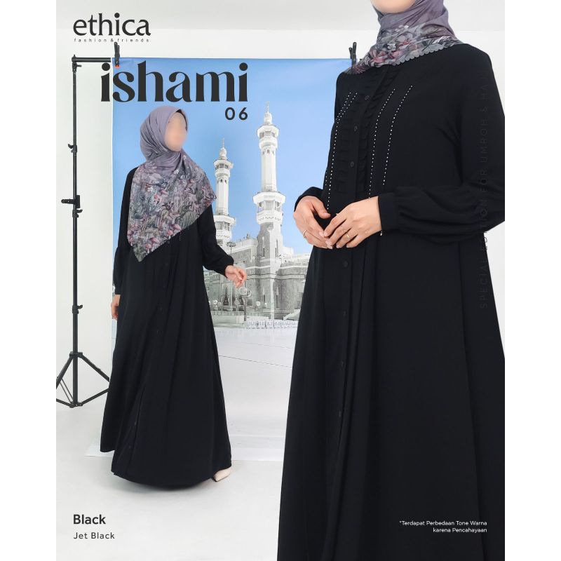 Jual Gamis Ethica Ishami 06 Black / Gamis Ethica Terbaru / Busana ...