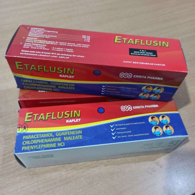 Jual Etaflusin 1 KOTAK ISI 100 KAPLET - Meredakan Demam, Batuk, Pilek ...