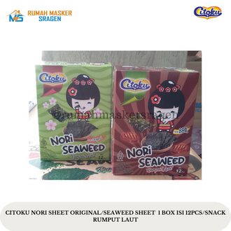 Jual CITOKU NORI SHEET BBQ/SEAWEED SHEET 1 BOX ISI 12 PCS/SNACK RUMPUT ...