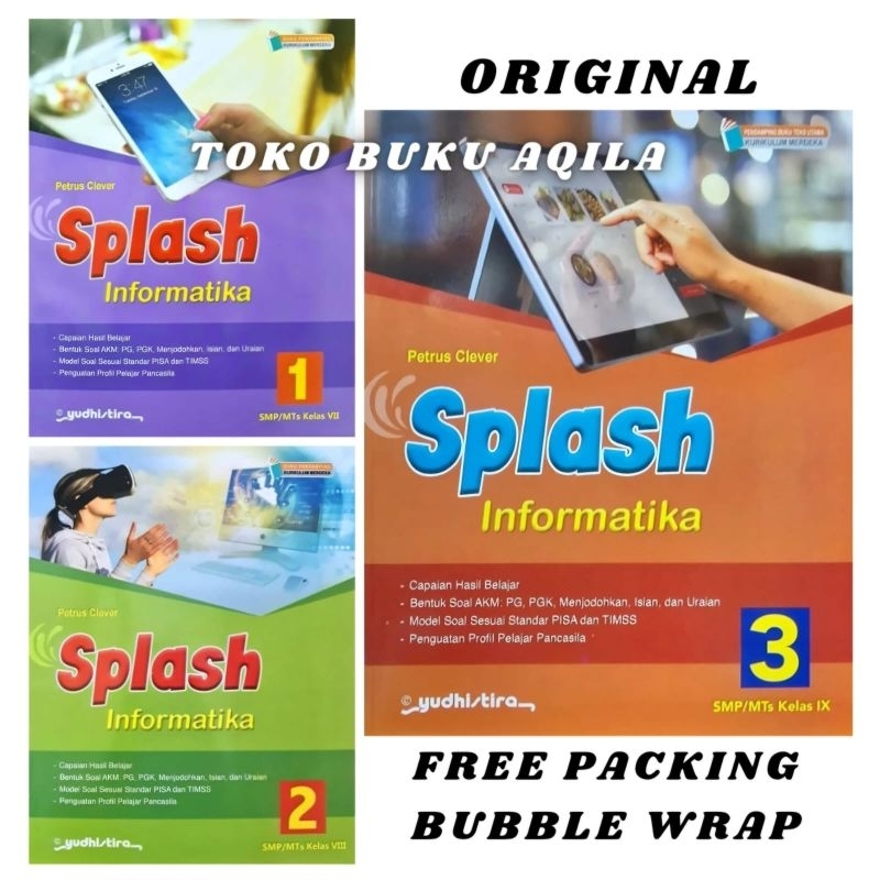 Jual Buku SPLASH Informatika Kelas 7 8 9 / 1 2 3 SMP Kurikulum Merdeka Yudhistira ORI | Shopee ...