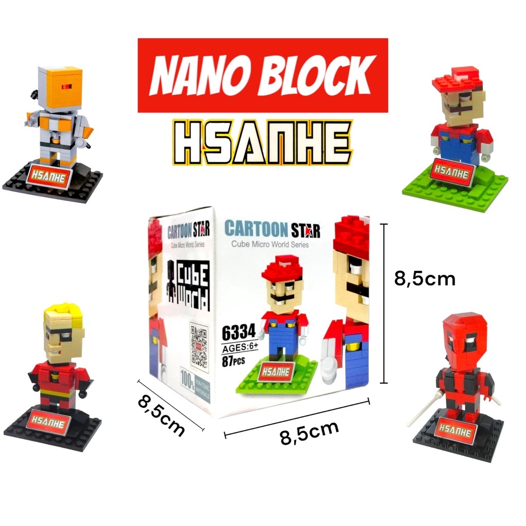 Jual 39 KARAKTER NANO BLOCK BRICK MAINAN EDUKATIF NANO BLOCK KARAKTER ...