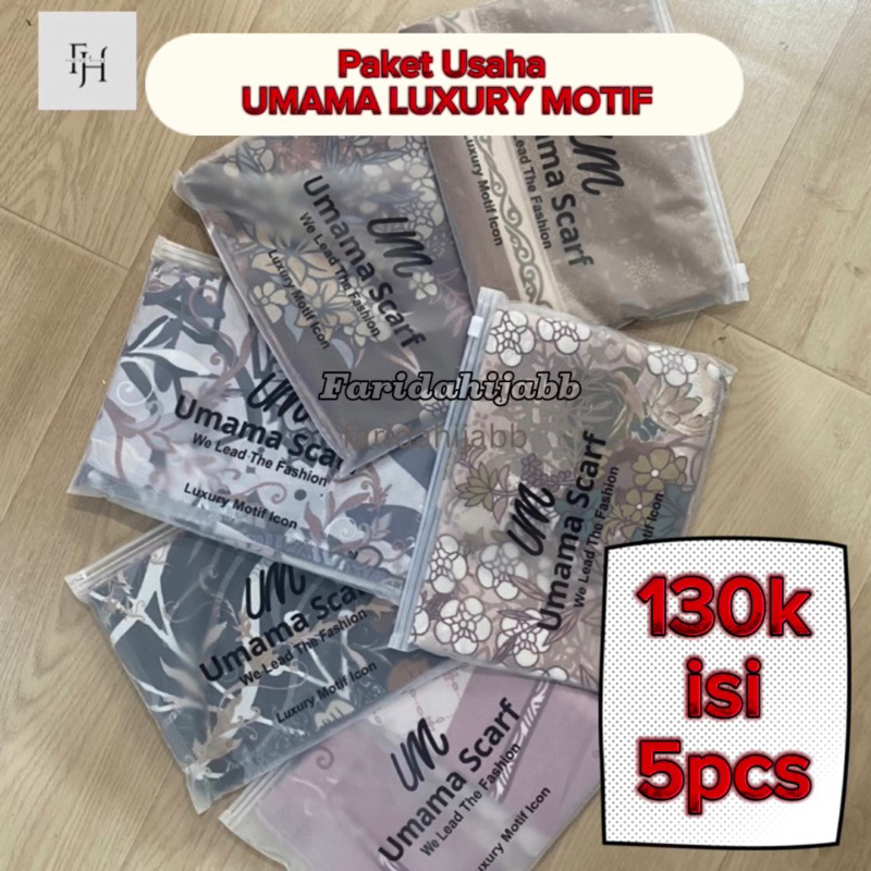 Jual PAKET USAHA ( 5pcs / 10pcs ) HIJAB UMAMA LUXURY MOTIF ICON FREE ...