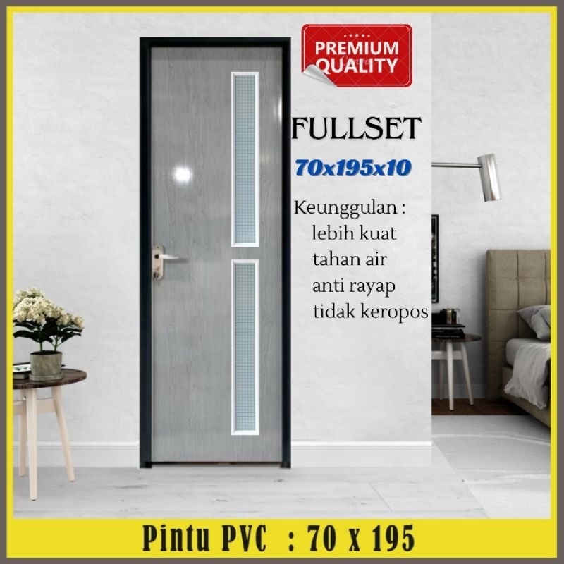 Jual INDO DOORS - Pintu Kamar Mandi PVC Premium Kaca Es Minimalis ...