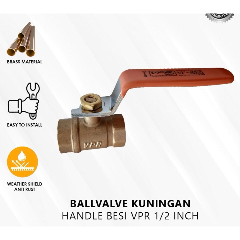 Jual Ball valve stop kran kuningan | Shopee Indonesia