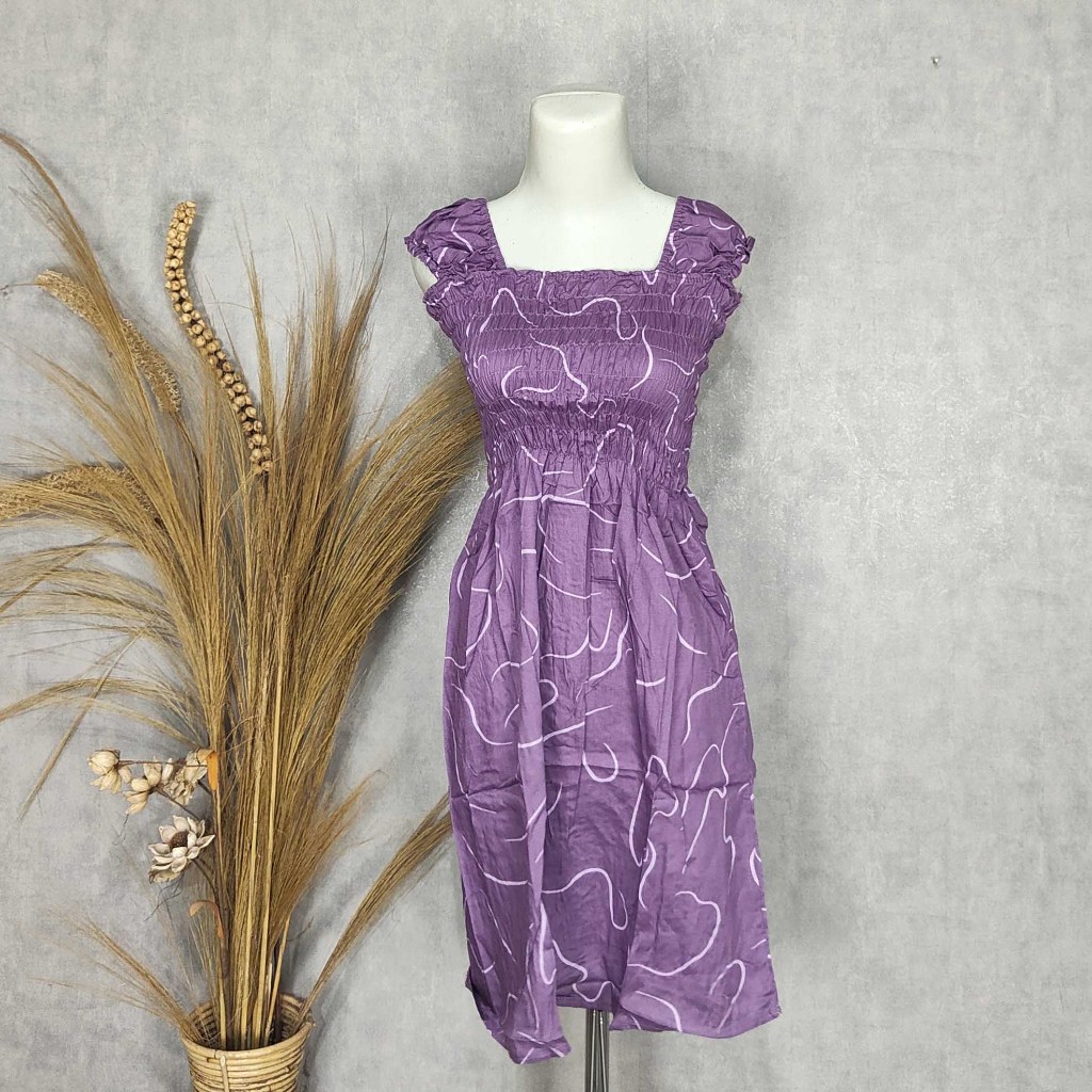 Jual DRES KERUT PENDEK BALI (pilih motif) | Shopee Indonesia