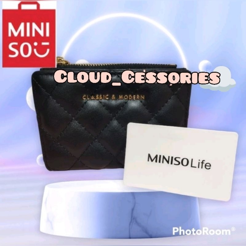 Jual MINISO Simple style & romantic love bifold wallet + tempat koin ...