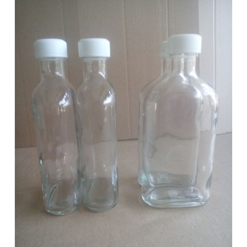 Jual botol kaca gepeng 250ml | Shopee Indonesia