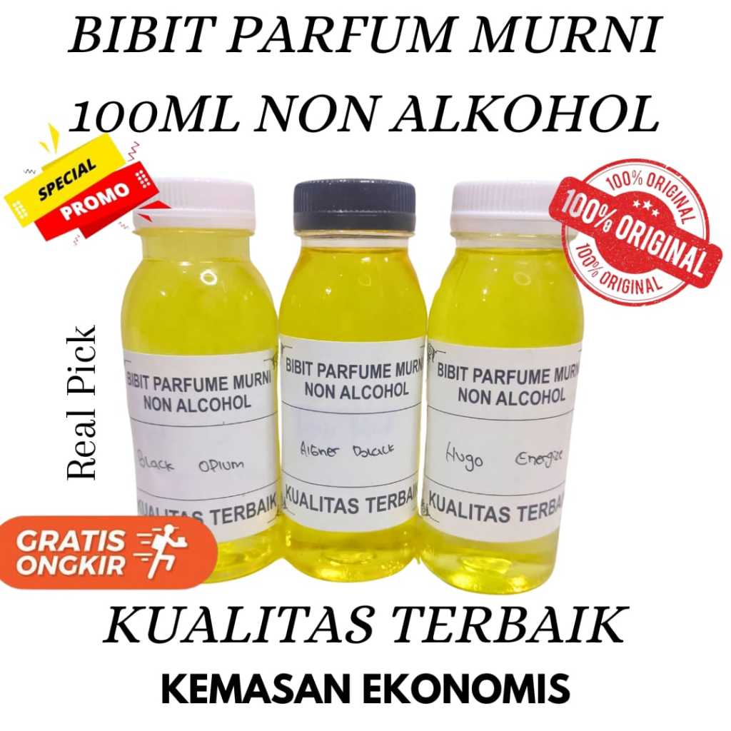 Jual BIBIT PARFUM 100 ML MURNI NON ALKOHOL MURAH. BISA UNTUK ROLL ON ...