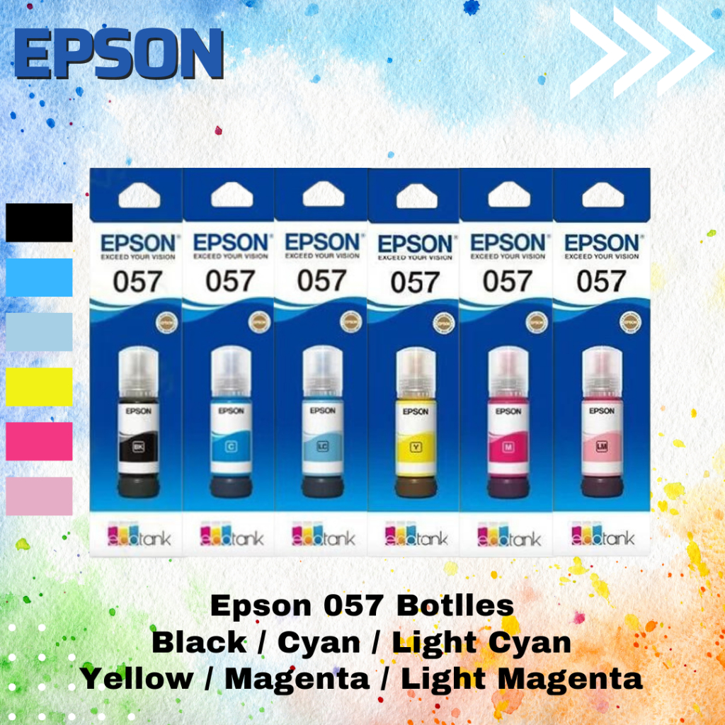 Jual 1 Set Tinta Epson 057 BKCMY Original L8050 L18050 T09D T057 ...
