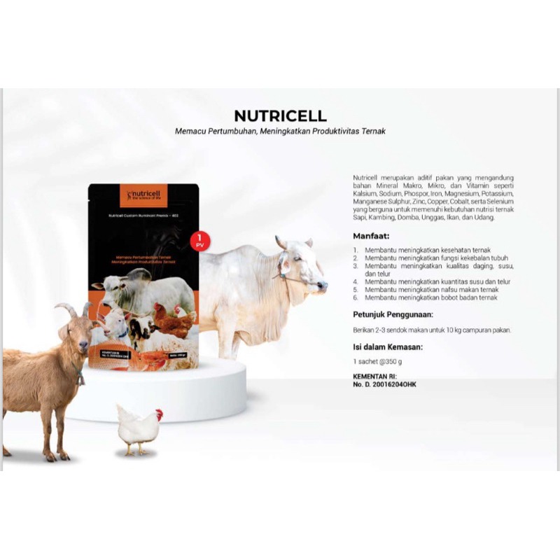 Jual Nutricell vitamin Ternak,kambing,ikan,ayam,dan lain lainnya ...