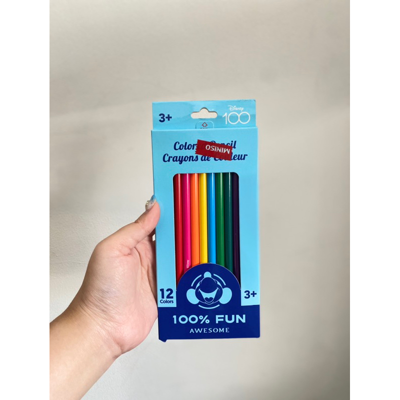 Jual Miniso x Disney 100 ‼️ Colored Pencil / Pensil Warna isi 12 pcs ...