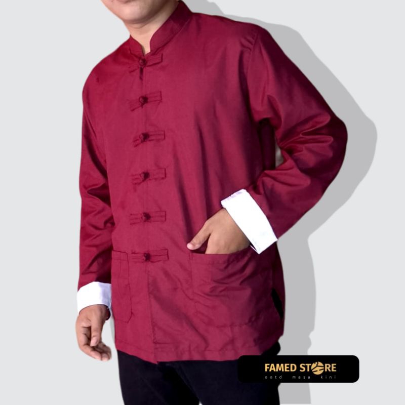Jual Kemeja Cheongsam / Kemeja IP Man / Koko lengan panjang pria ...
