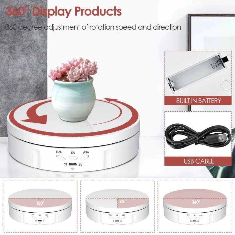 Jual Alas Putar Fotografi Rotating Display Stand 360 Turntable 6in1 14 ...