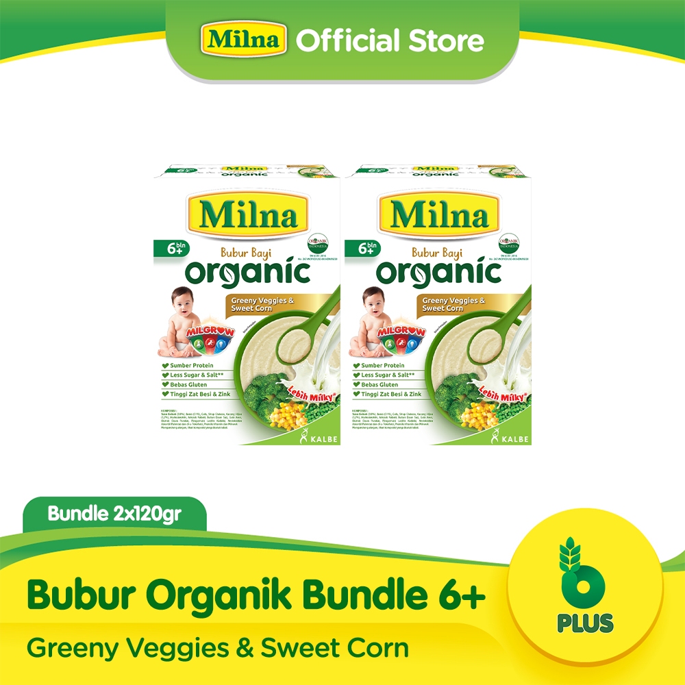 Jual Milna Bubur Organik 6+ Veggie (2 Pack) | Shopee Indonesia