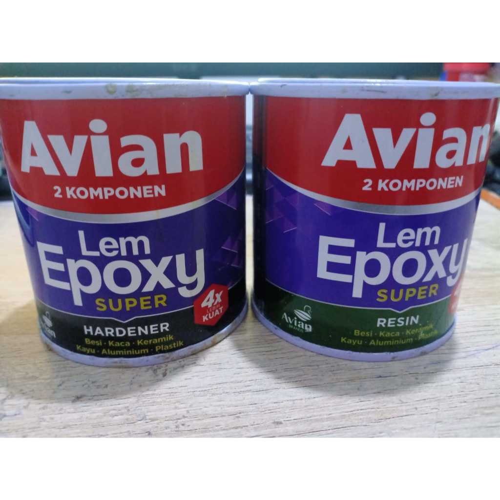 Jual Lem Epoxy SUPER Avian 340 Gr dan 1600 Gr, 2 komponen Resin + Hardener EPoxy Lem Kayu, Lem ...