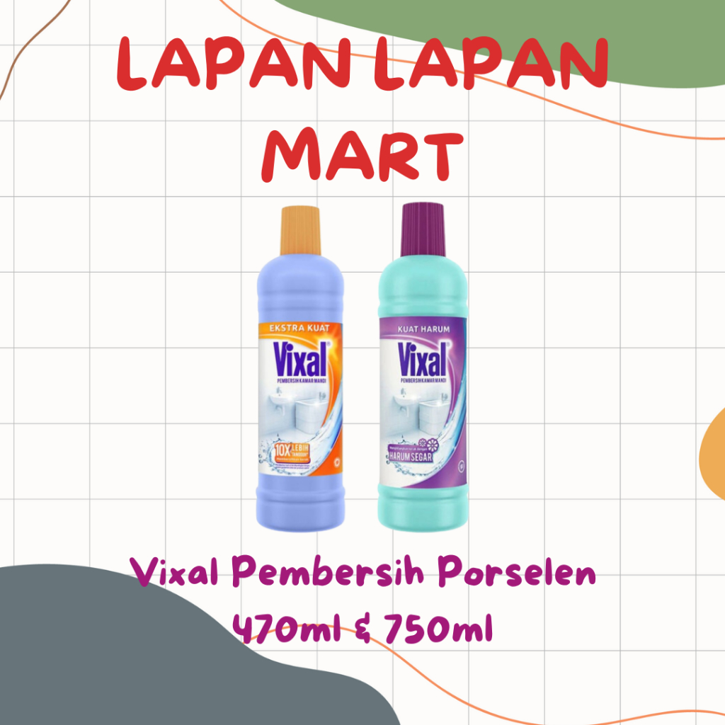 Jual Vixal Pembersih Porselen Hijau & Biru Ukuran 160ml , 470ml , 750ml ...