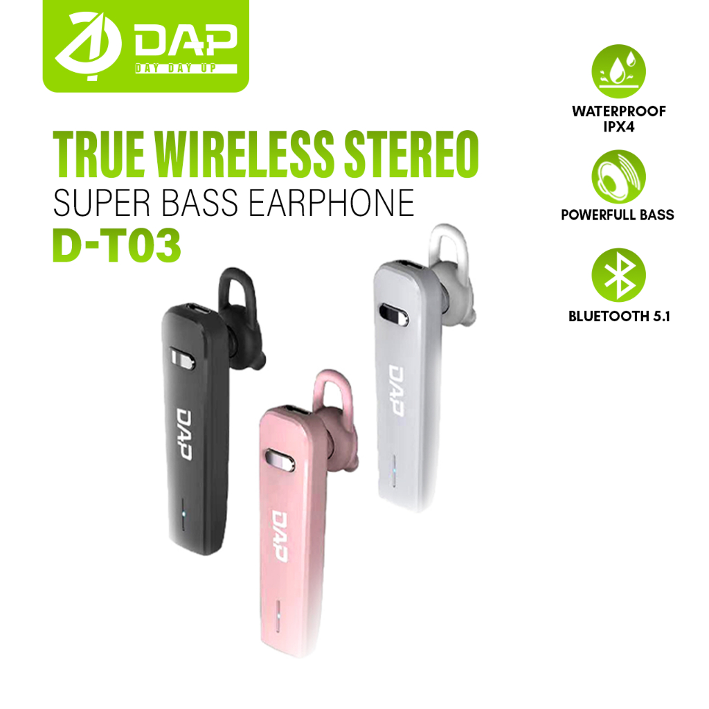 Jual DAP Earphone Earbuds D-T03 Waterproof IPX4 Semi-In-Ear TWS True ...