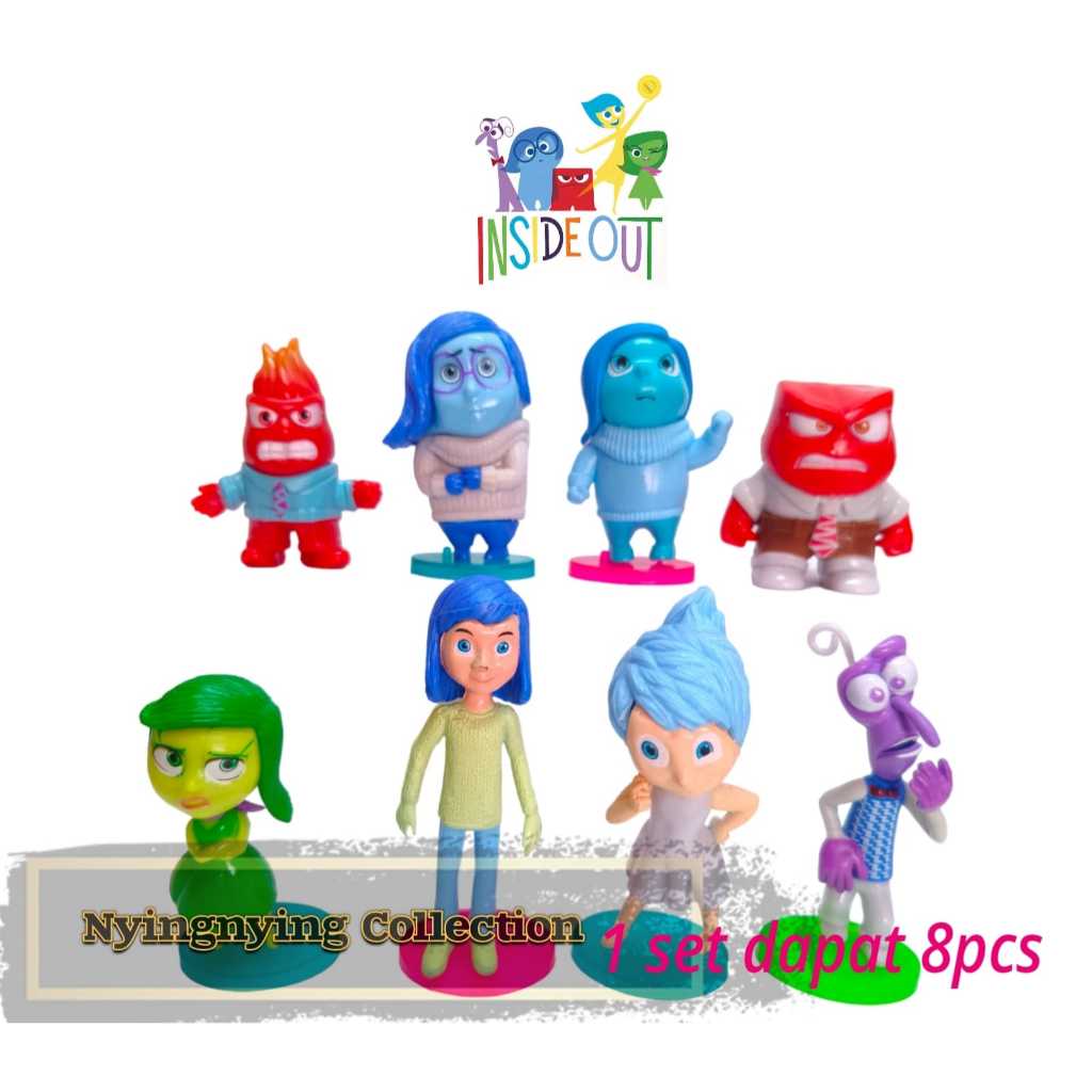 Jual Action Figure Disney Inside Out Joy Riley Anxiety Sidness Set isi ...