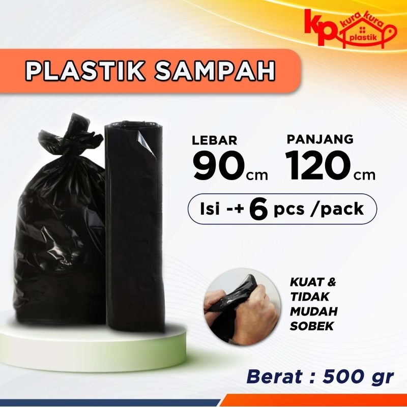 Jual Kantong Plastik Sampah Hitam 90x120 Trash Bag Polybag Garbage Jumbo | Shopee Indonesia