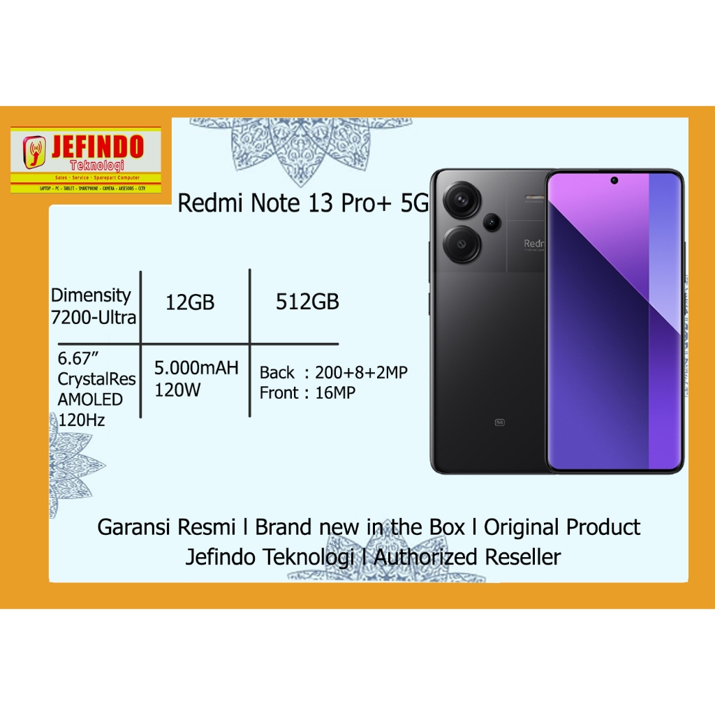Jual Redmi Note 13 Pro+ 5G 12/512 Garansi Resmi Nasional | Shopee Indonesia