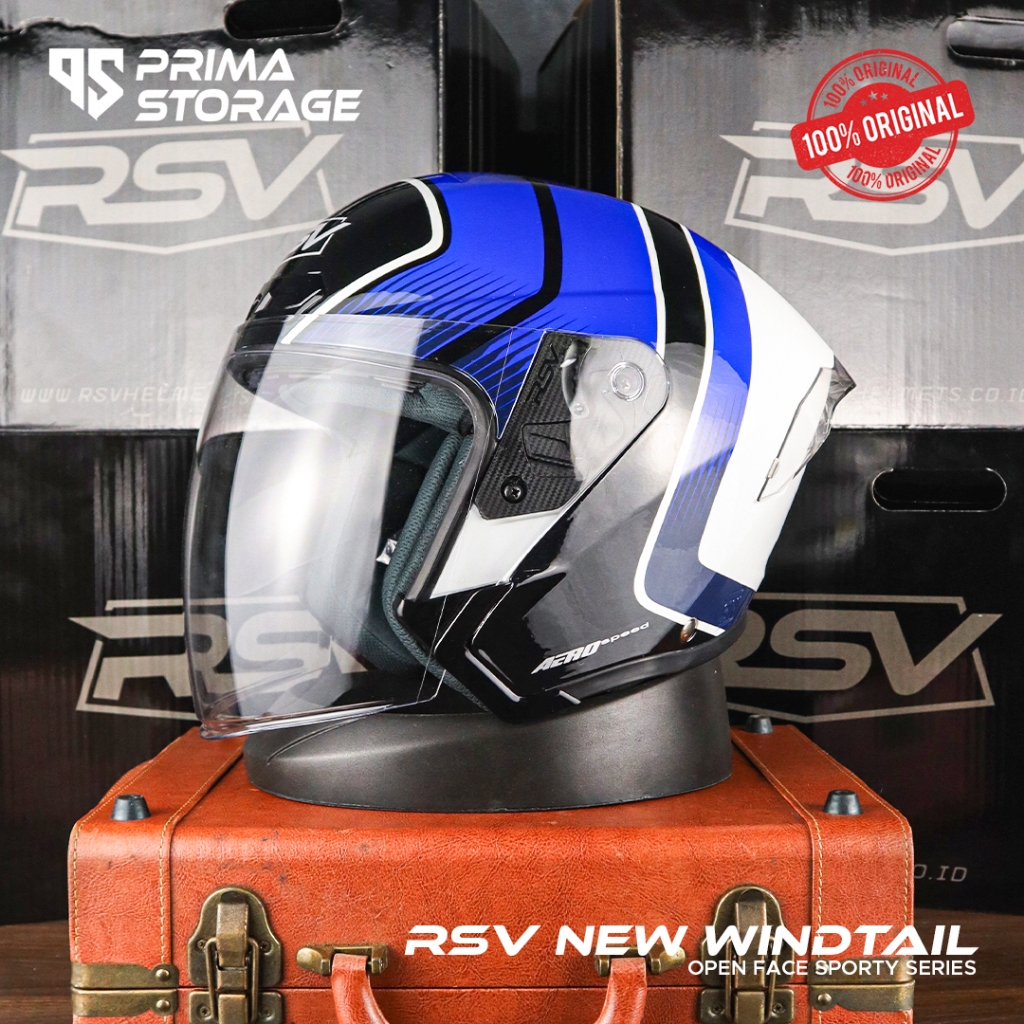 Jual HELM RSV NEW WINDTAIL AERO SPEED / HELM RSV / HELM HALF FACE ...