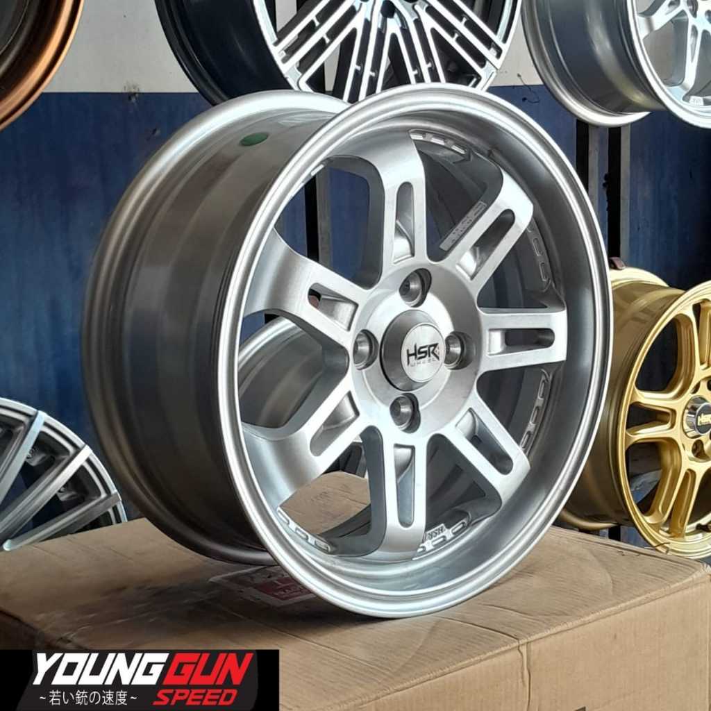 Jual Velg Mobil R15 HSR Daimon Silver Pelek Racing Ring 15 Datsun Go Brio Agya Vios Calya Sigra ...