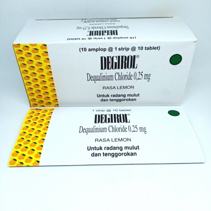 Jual Degirol Lozenges 1 Strip isi 10 Tablet / Sariawan / Radang Tenggorokan / Permen Sakit ...